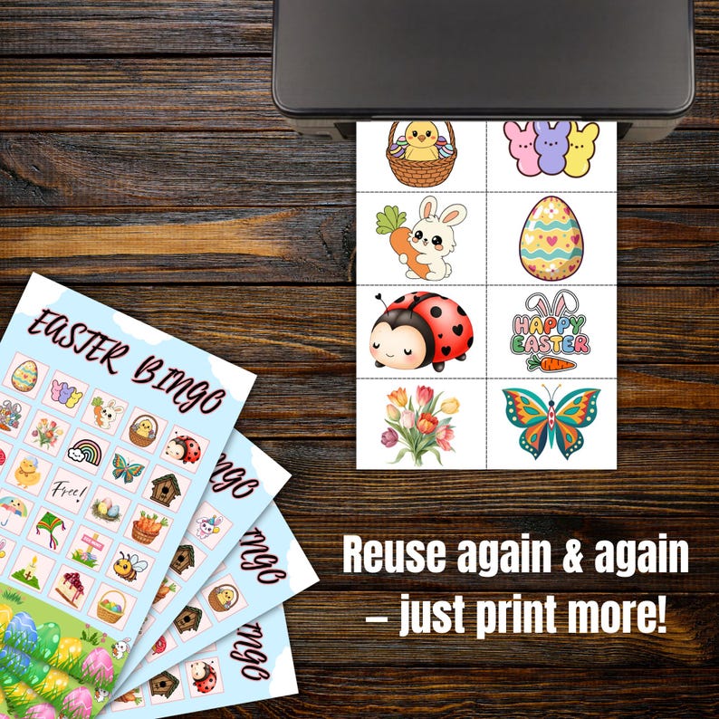 Easter Bingo Game Printable for Kids and Family Fun | Holiday Party ...
