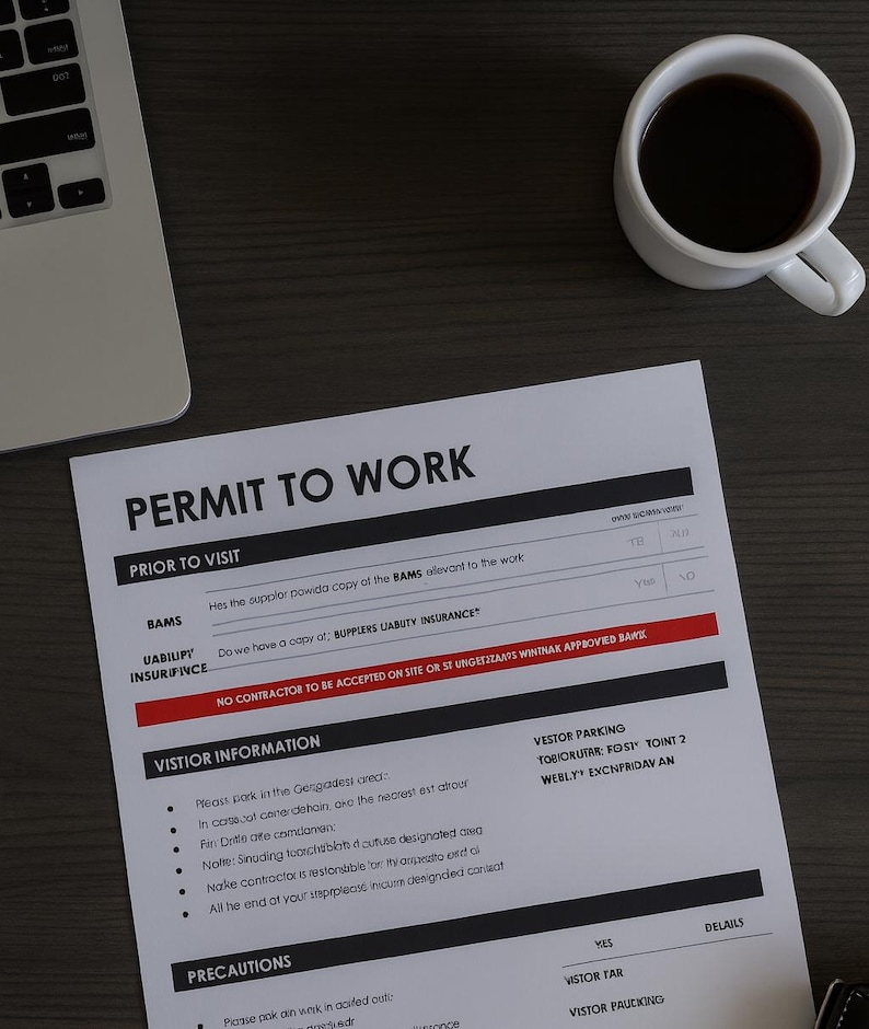 Permit to Work - PDF & Excel Form - Etsy
