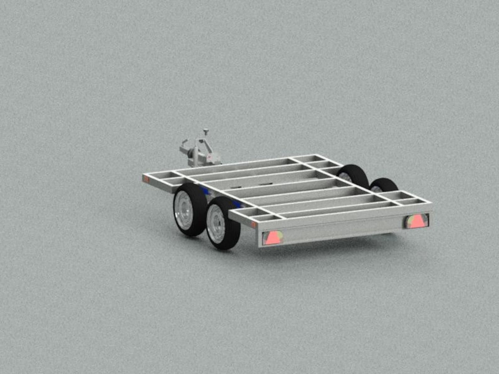 Tandem Trailer Chassi- DWG File - Etsy
