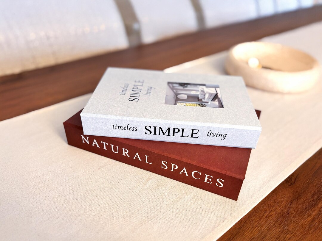 Faux Book Box Set: Minimalist Neutral Decor With Hidden Storage - Etsy