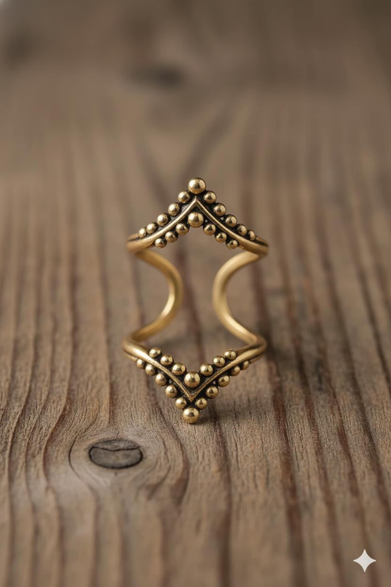 Handcrafted Brass Boho Arthritis Ring, Adjustable Open Band - Etsy