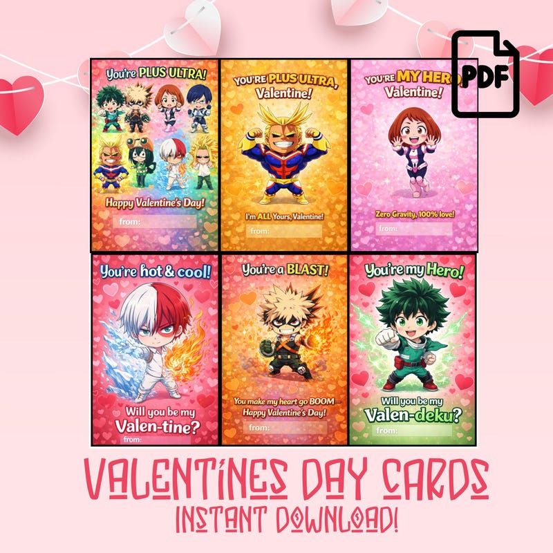 Mha Valentines - Etsy
