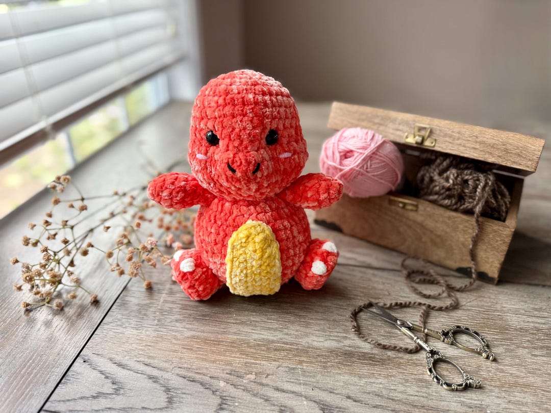 Crocheted Pokey Inspired Plushie- Fire Char | Pokey Amigurumi | Catchem ...