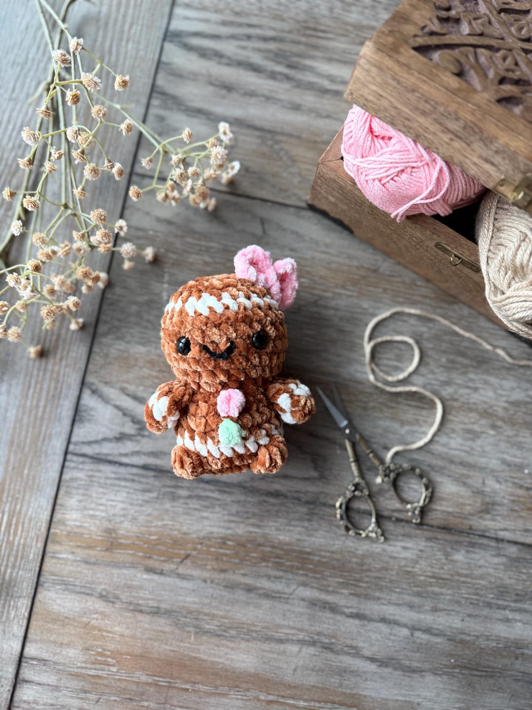 Crocheted Winter Gingy Plushie - Mae | Gingerbread Amigurumi | Gingy ...
