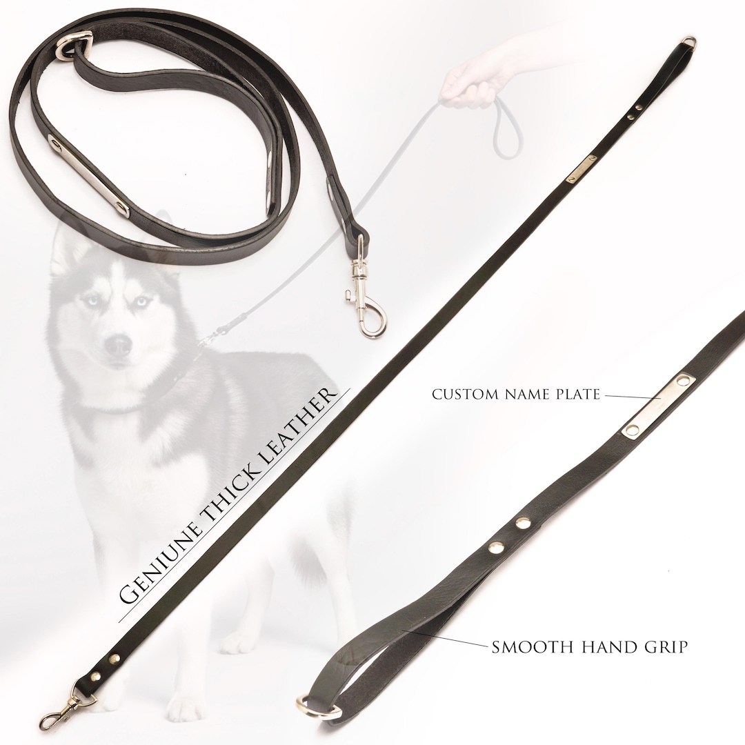 Dog Leather Leash | Personalized Genuine Leather Dog Leash | Custom ...