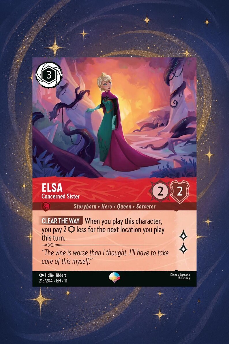 Elsa - Concerned Sister Orica - TCG - Holo Card - Proxy Lorcana - Etsy