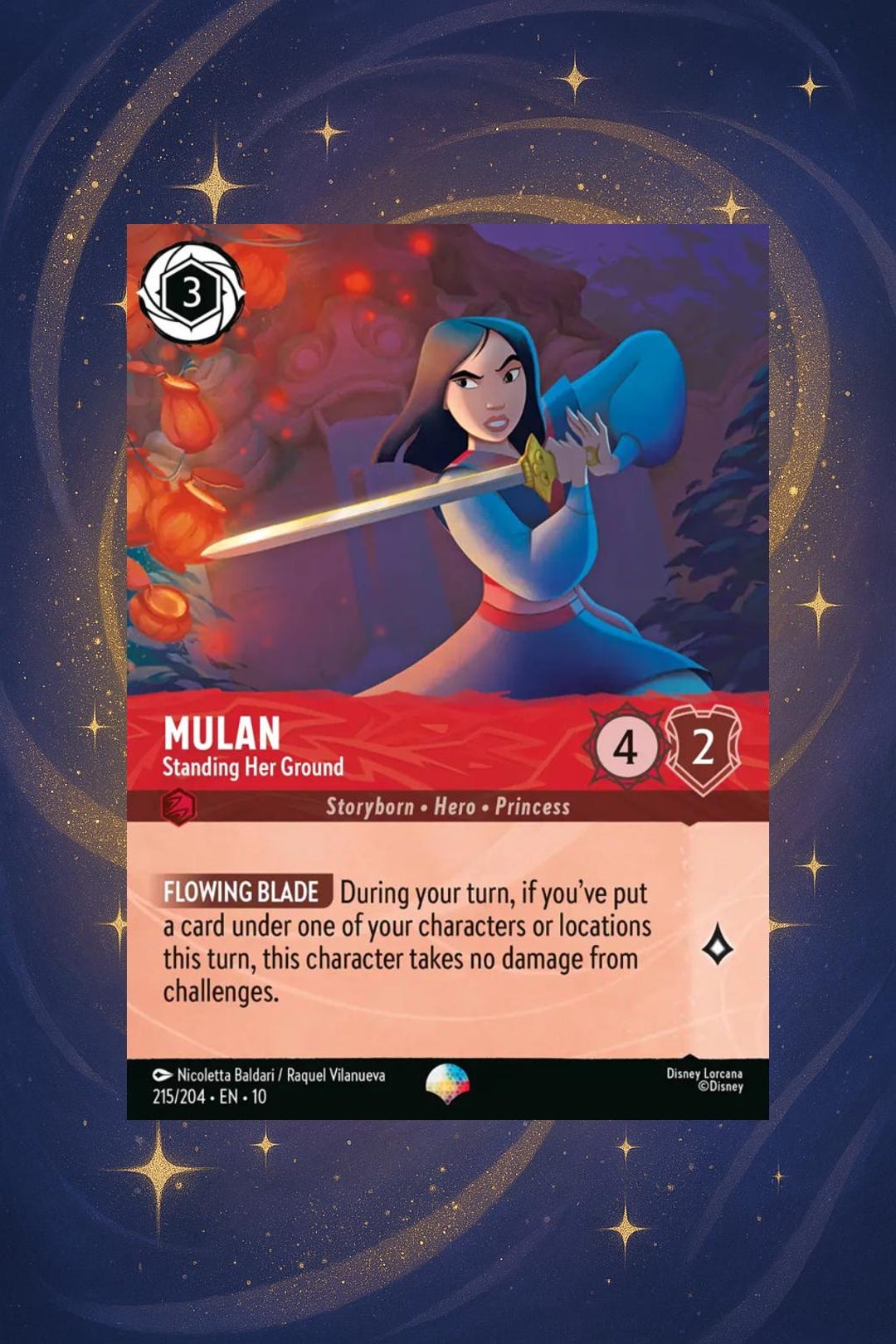Mulan - Standing Her Ground Orica - TCG - Holo Card - Proxy Lorcana - Etsy