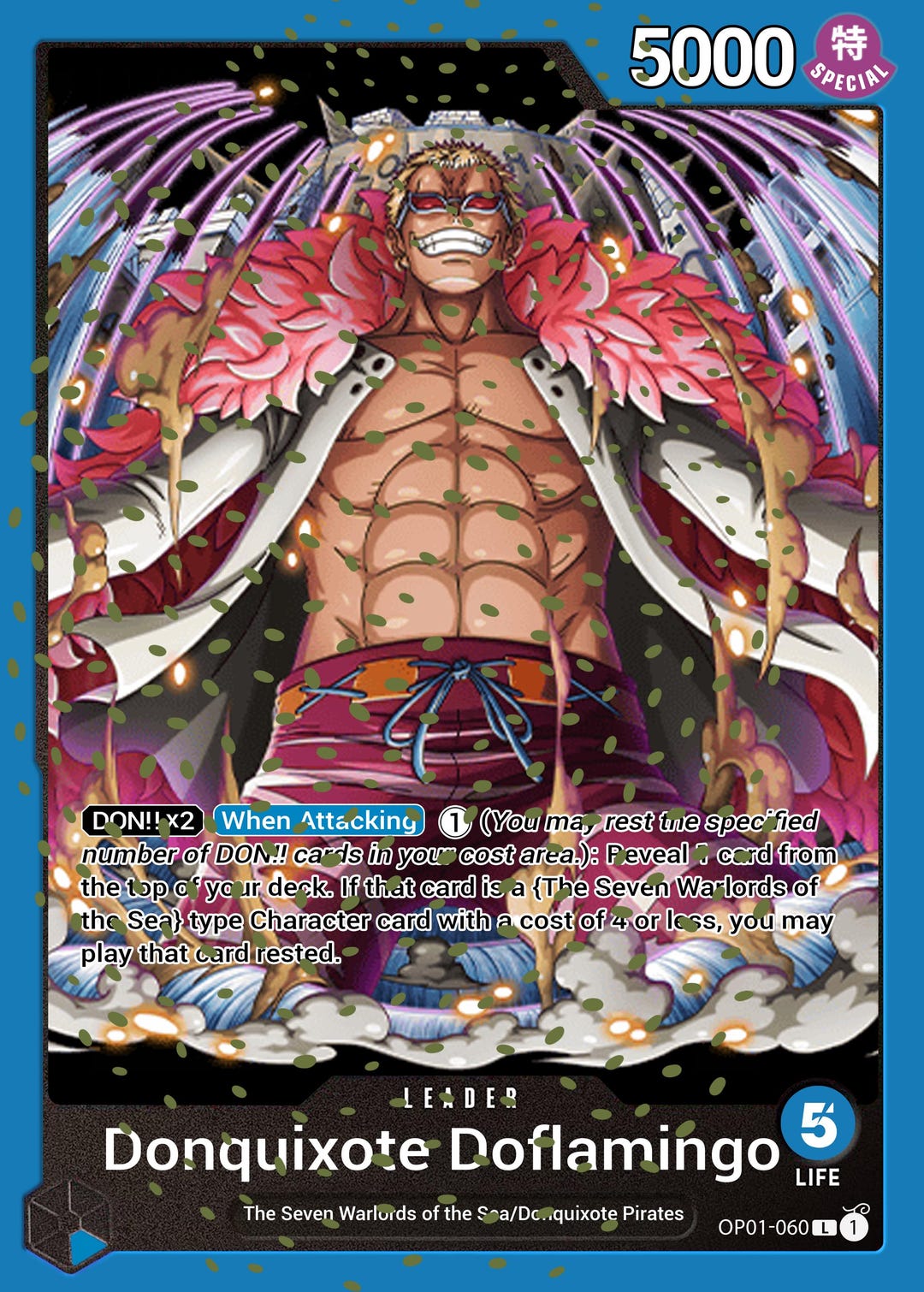 Donquixote Doflamingo OP01-060 Leader - Orica - TCG - Holo Card - Proxy ...