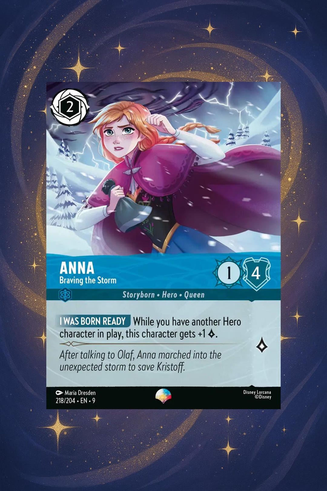Anna - Braving the Storm Orica - TCG - Holo Card - Proxy Lorcana - Etsy