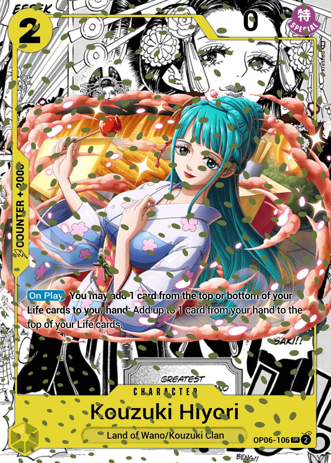 Kouzuki Hiyori OP06-106 Character - Orica - TCG - Holo Card - Proxy OP ...