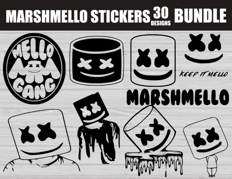 Marshmellow Svg Png Fan Art Bundle, Svg Png Cricut Designs, Dj Life ...
