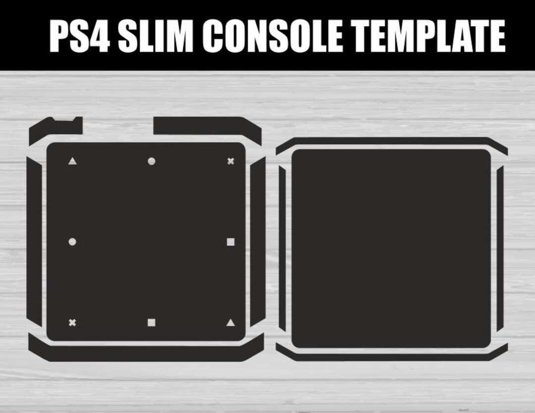 PS4 Slim Console Skin Template, Custom Ps4 Skin Template, Ps4 Skin Svg ...