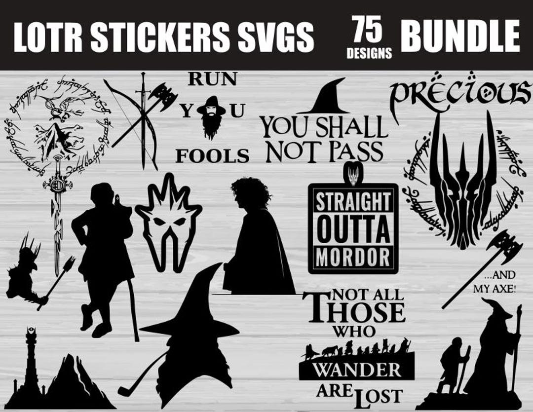 LOTR Svg Png Fan Art Bundle, Svg Png Cricut Designs, Mordor Life ...