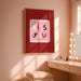 Groovy Valentine Poster Set, Preppy Room Decor, Pink Heart Wall Art ...