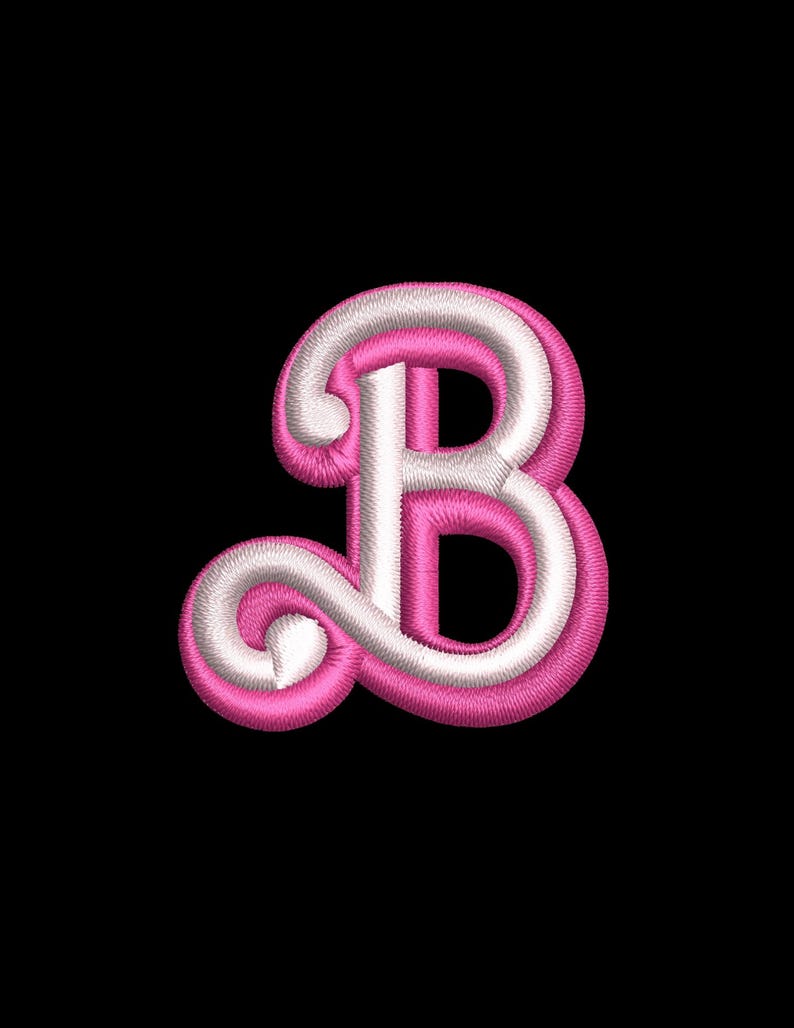 Custom Embroidered Letter B Patch | Girly Pink Monogram | Personalized ...