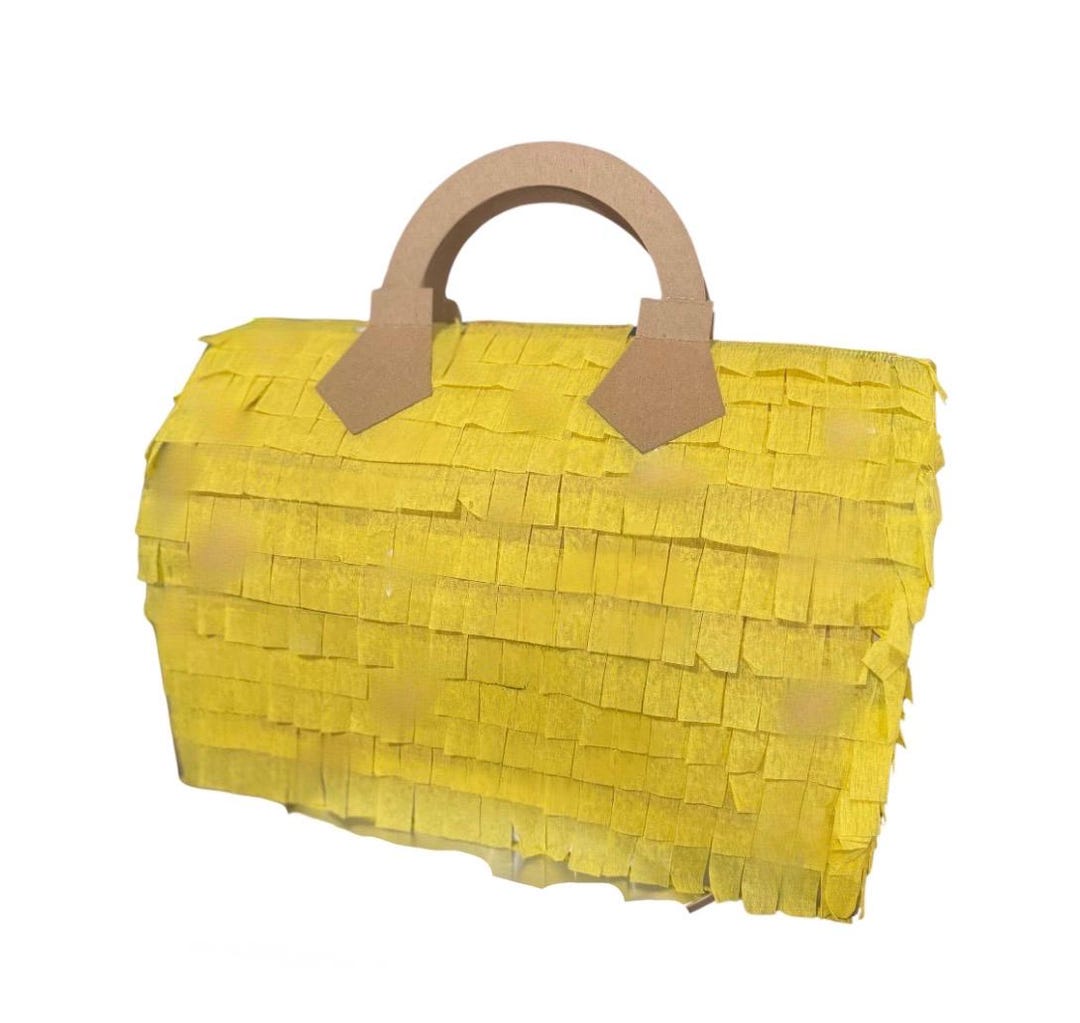 Designer Inspired Yellow Handbag Piñata - Etsy