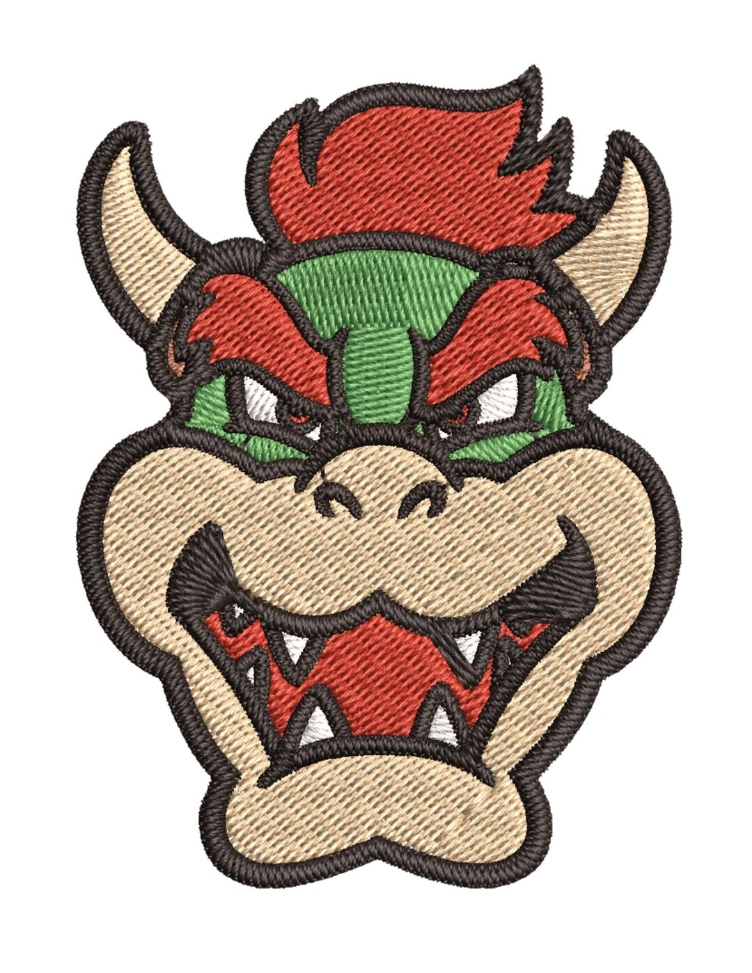Nintendo Super Mario Bowser Embroidered Iron-on Patch or Sewing Patch - Etsy