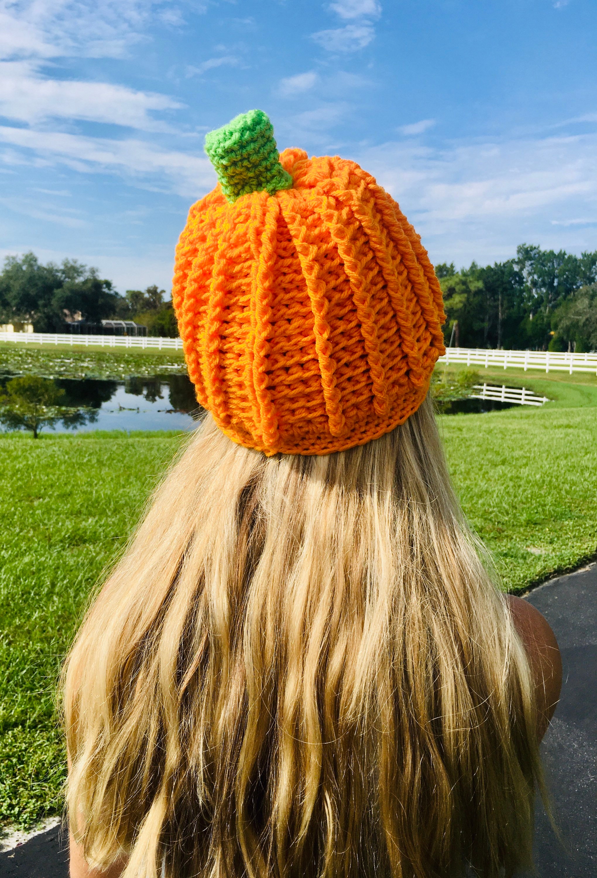 Handmade Crochet Fall Pumpkin Hat Machine Washable Custom Any Size - Etsy