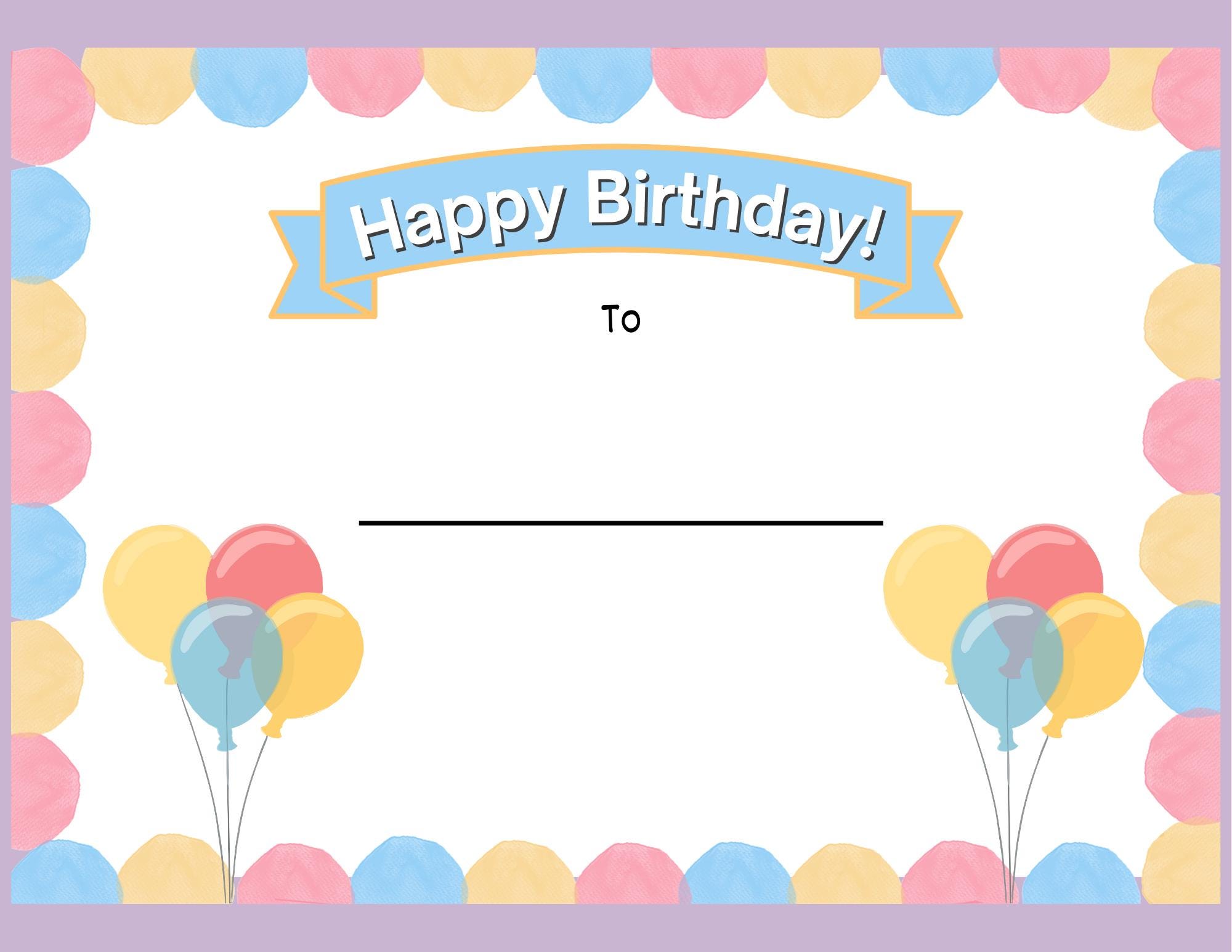 Birthday Certificate - Etsy