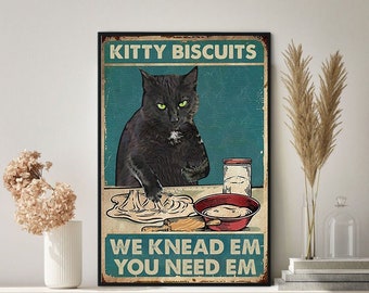 Cat Baking Poster | Etsy
