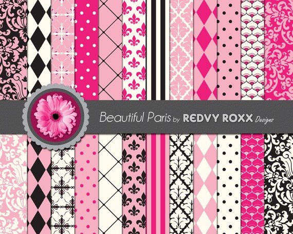 Items similar to Printable Beautiful Paris Patterns on Etsy