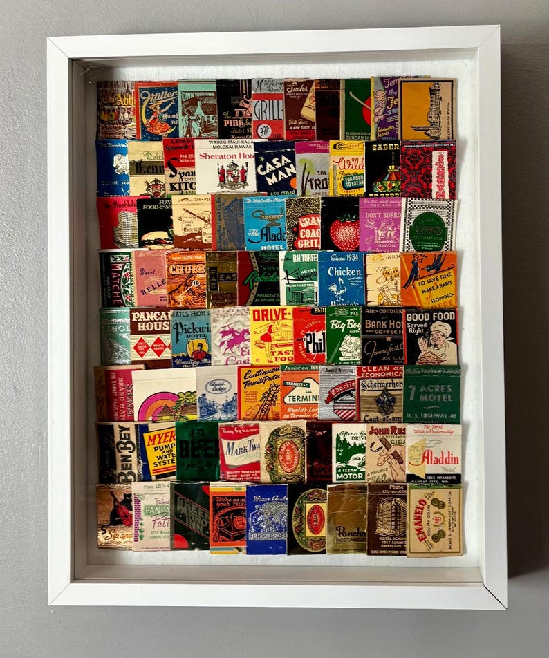 Vintage Matchbook Collage Art - Etsy