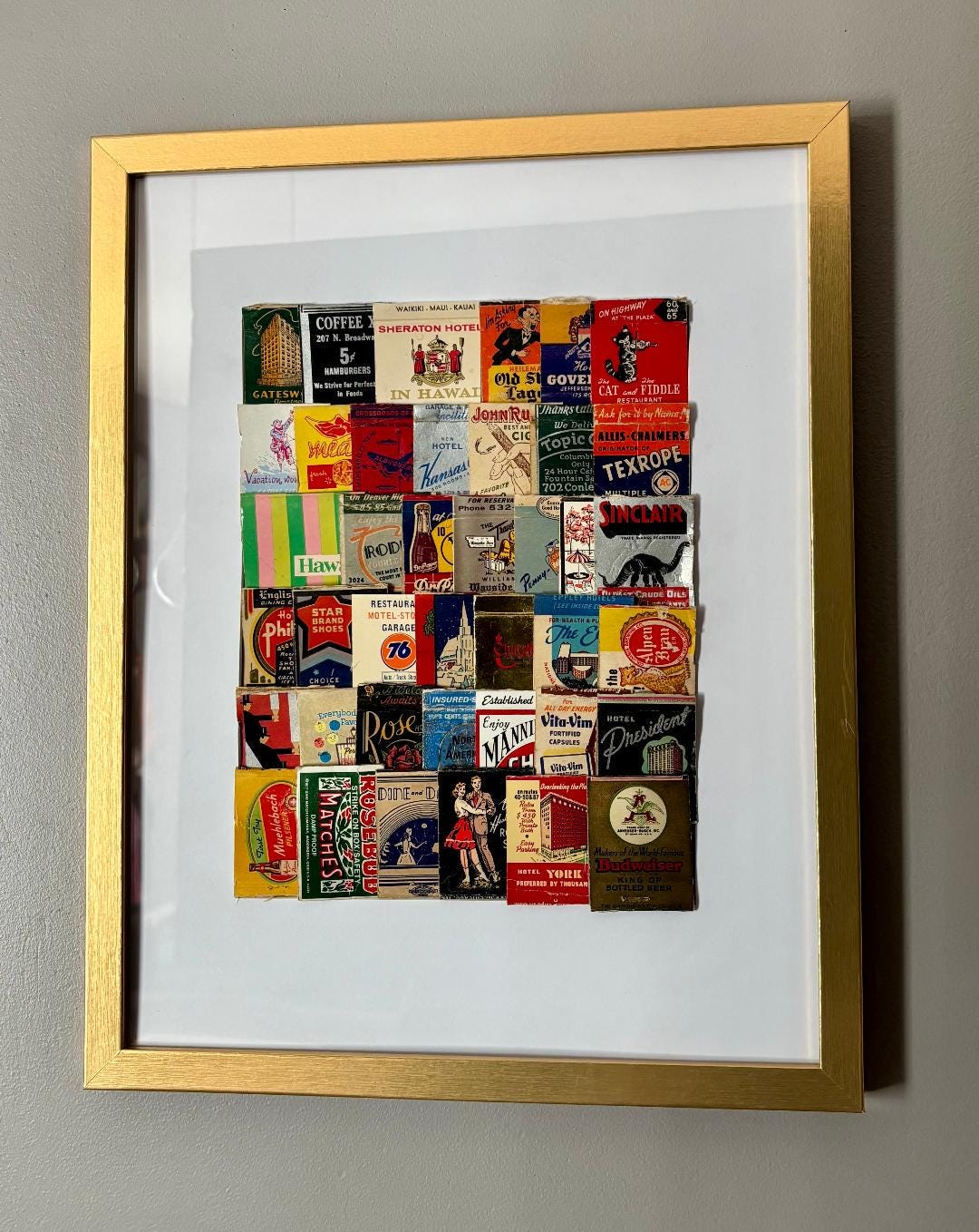 Vintage Matchbook Collage Art - Etsy