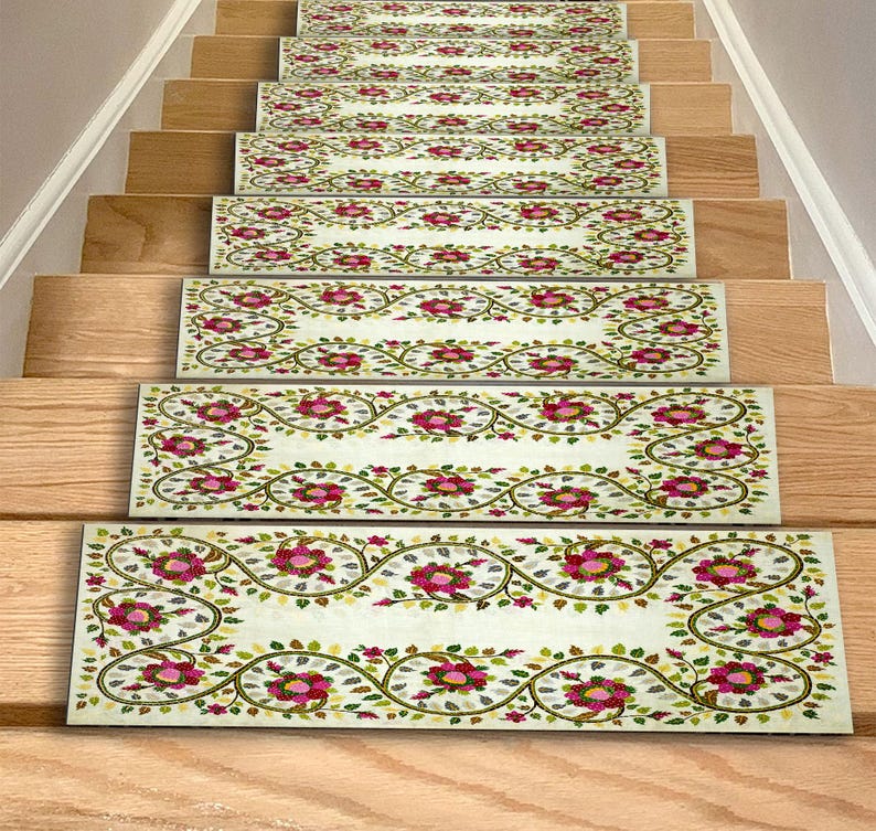 Floral Stair Runner, William Morris Style, Vintage Stair Carpet - Etsy
