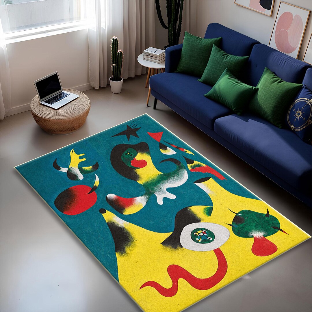 Joan Miro Rug, Surrealist Modern Art Carpet, Abstract Decor - Etsy