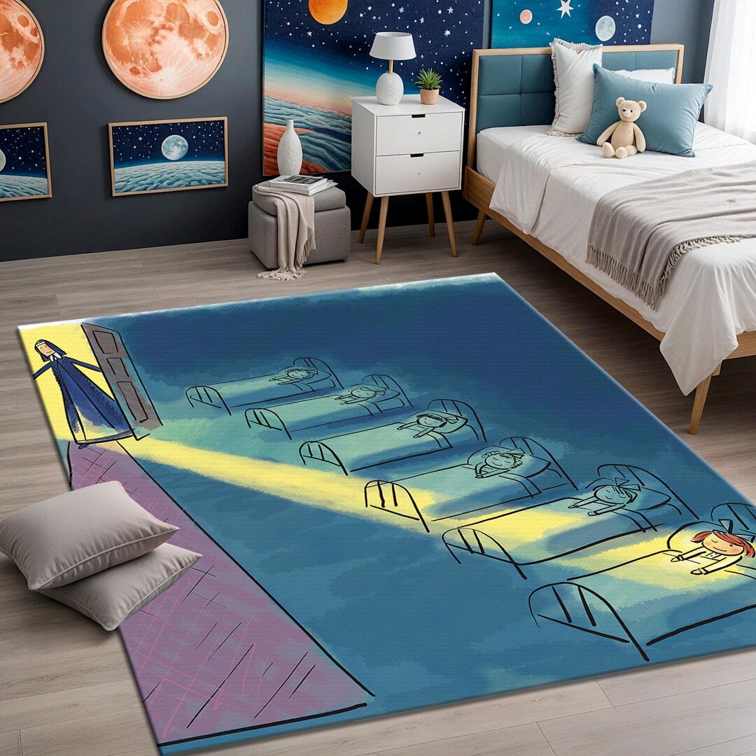 Madeline Kids Room Rug, Paris Storybook Art, Nursery Playroom Decor - Etsy