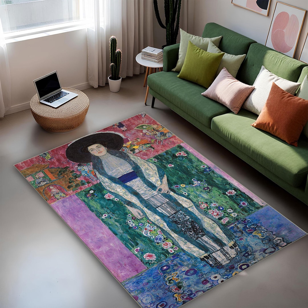 Klimt Adele Bloch Bauer Rug, 1912 Famous Painting Carpet, Art Nouveau ...