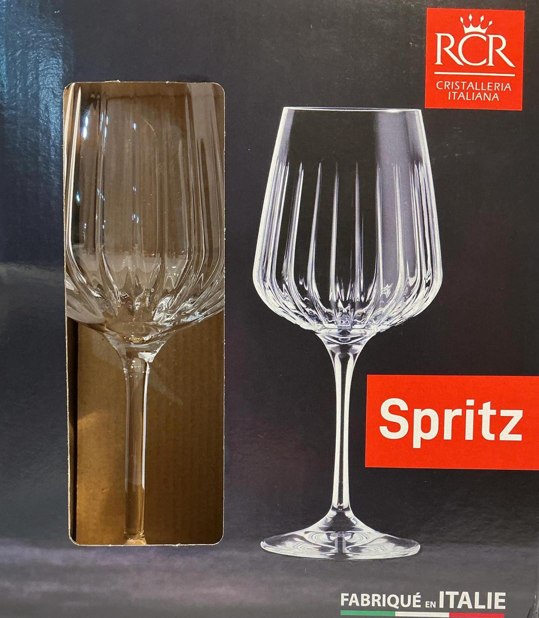 RCR Cristalleria Italian Spritz Set of 2 Glasses 16.57oz, Lead Free ...