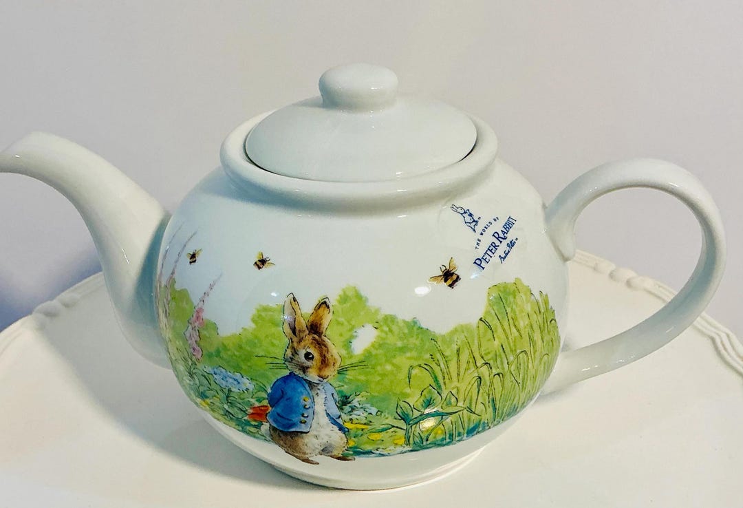 Beatrix Potter Peter Rabbit Ceramic Teapot, Zrike "in the Garden ...