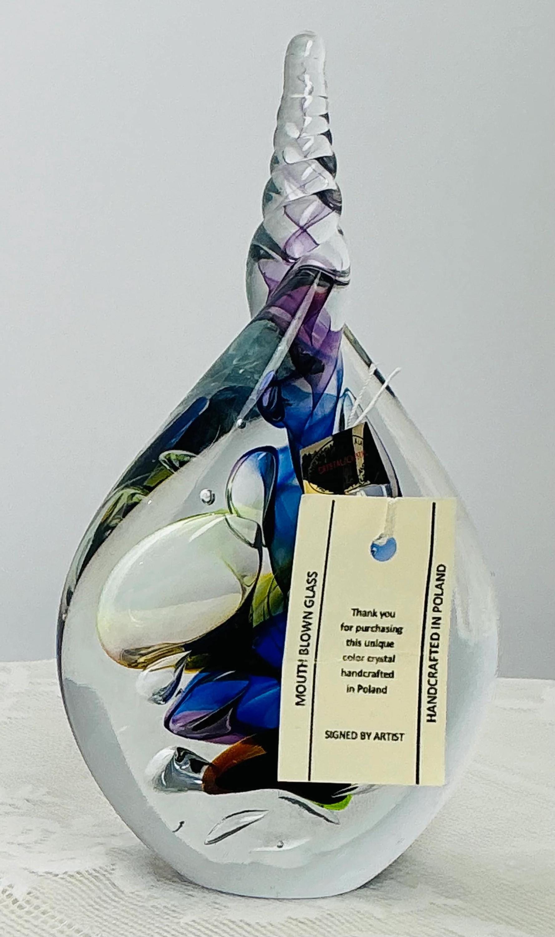 Hand Blown Art Glass Figurines - Pear, Elephant, Abstract Sculpture ...