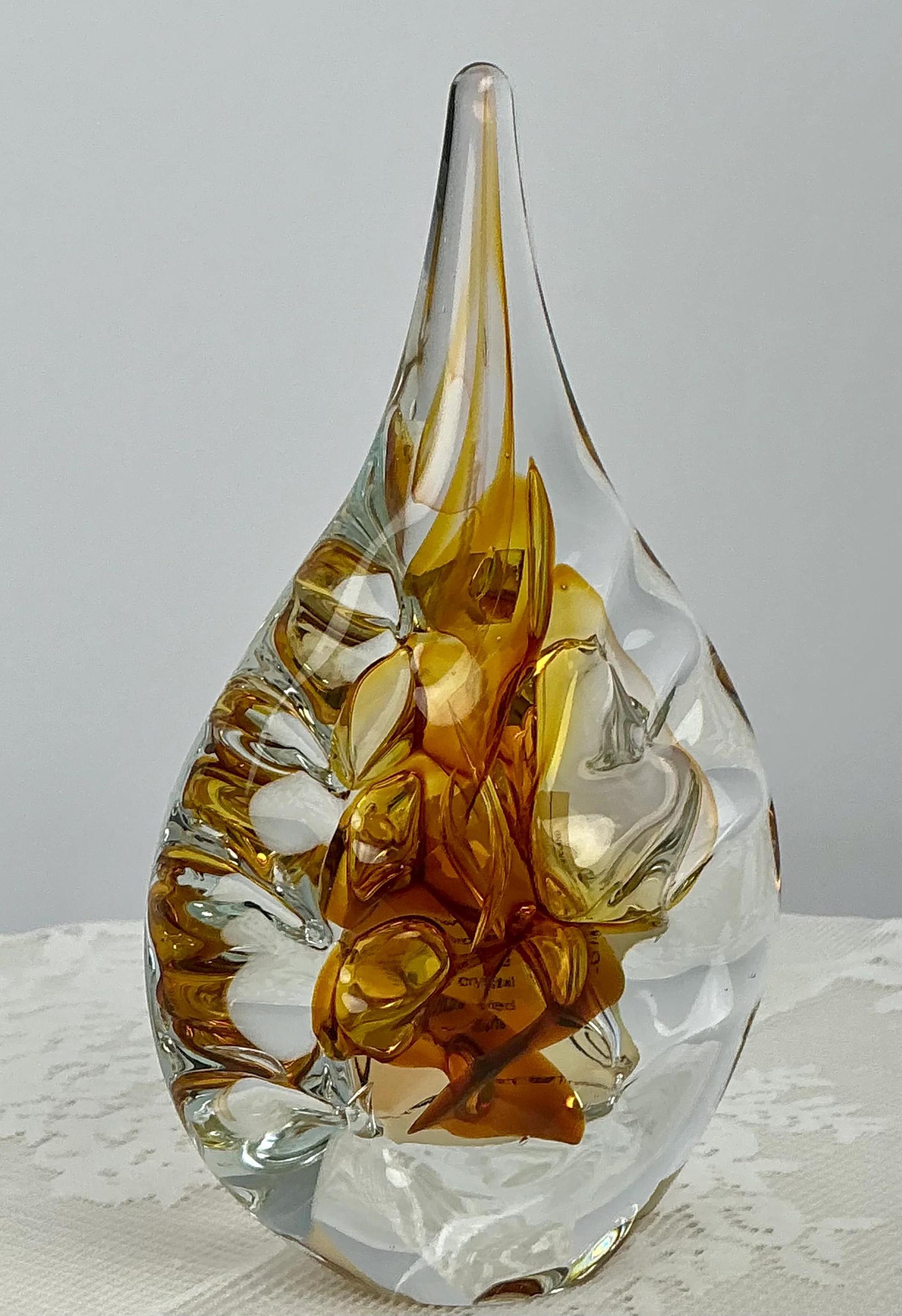 Hand Blown Art Glass Figurines - Pear, Elephant, Abstract Sculpture ...