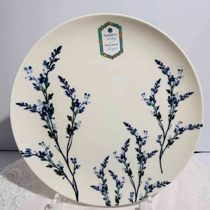 Botanical Dinnerware Blue - Etsy