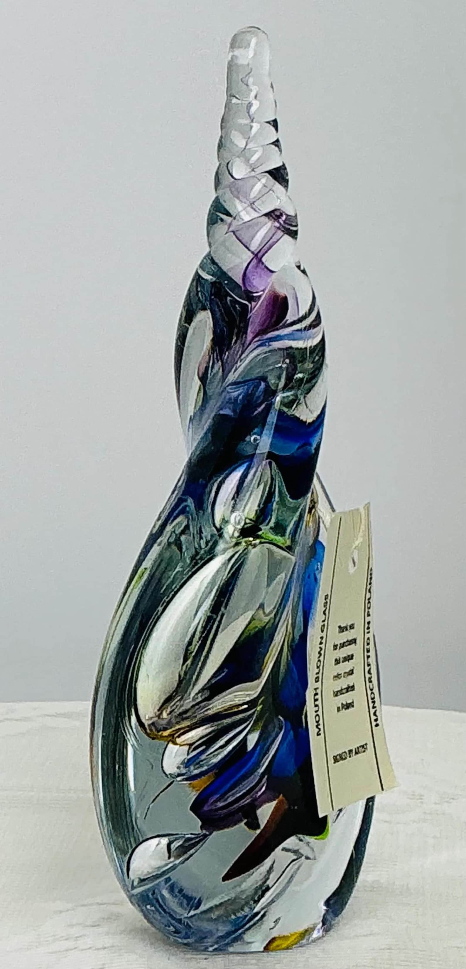 Hand Blown Art Glass Figurines - Pear, Elephant, Abstract Sculpture ...
