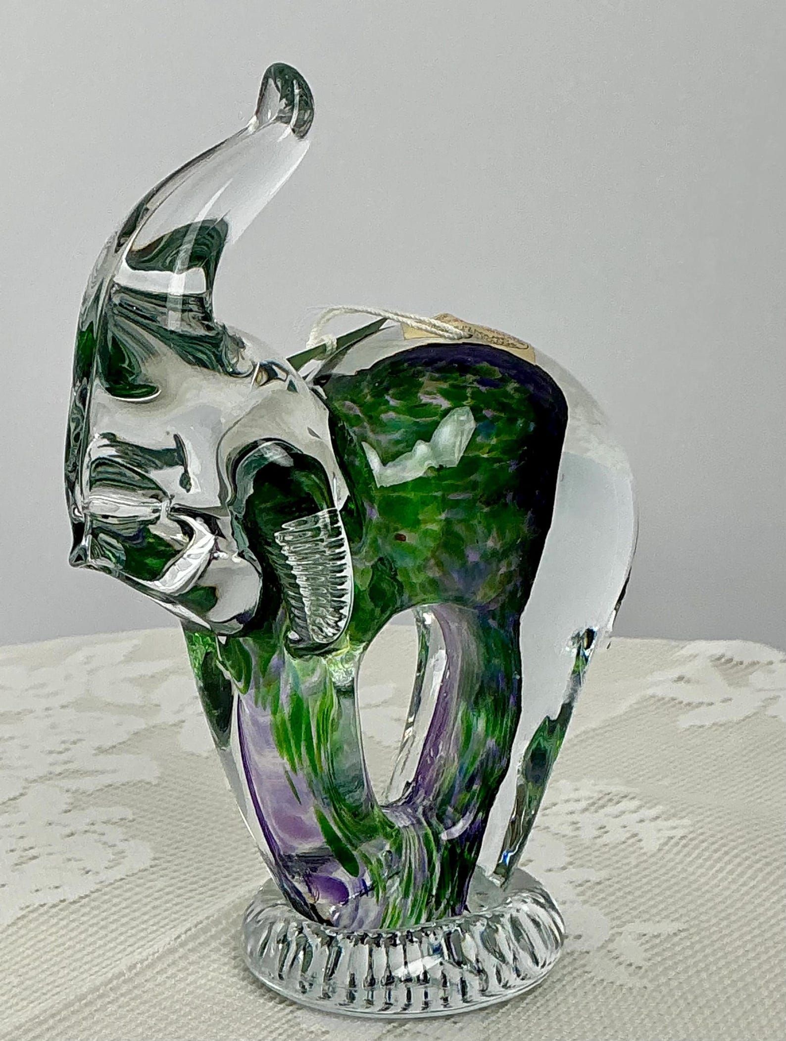Hand Blown Art Glass Figurines - Pear, Elephant, Abstract Sculpture ...