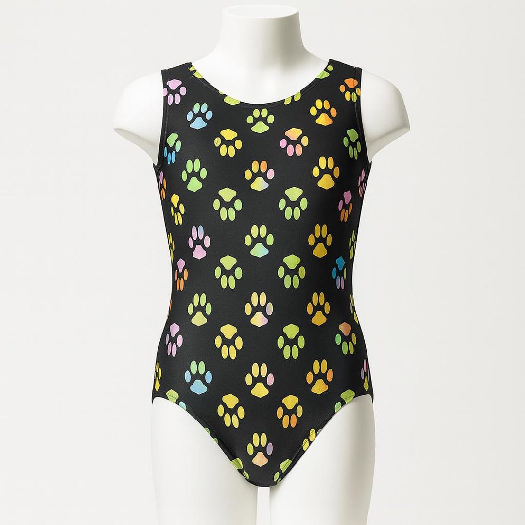 Paw Print Gymnastics Leotard - Etsy