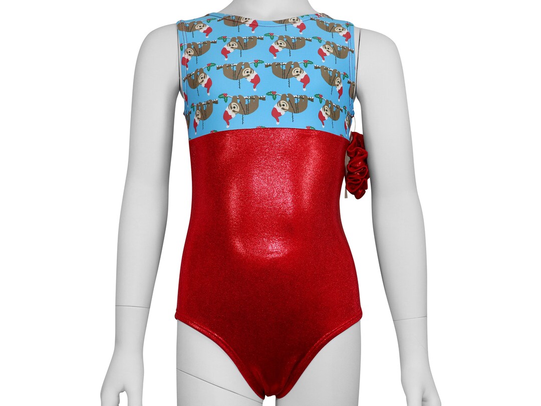 Christmas Sloths Gymnastics Leotard Girls Toddlers Kids Teen Dance ...