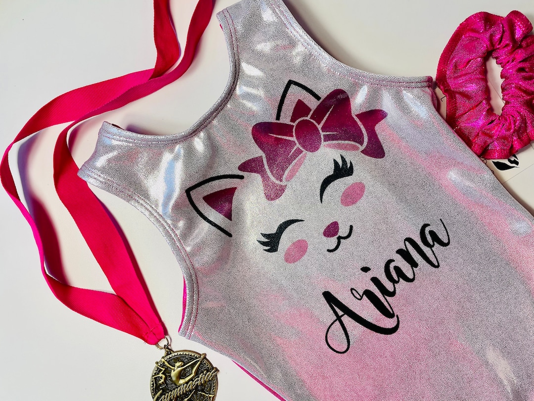 Personalized Gymnastics Cat Leotard for Girls, Kids, Toddlers, Teens ...