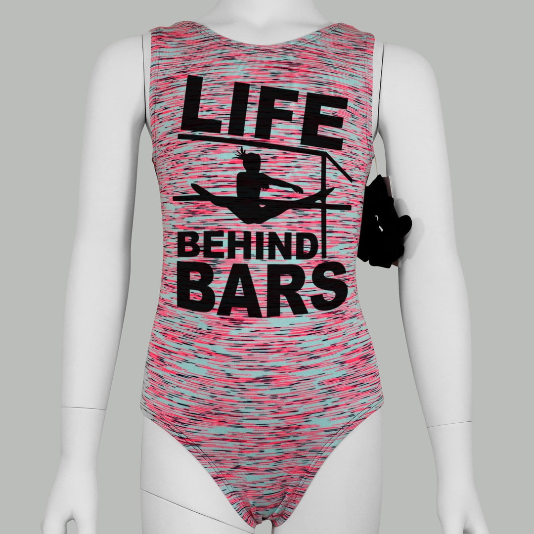 Life Behind Bars Gymnastics Leotard: Funny Uneven Bars Bodysuit - Etsy