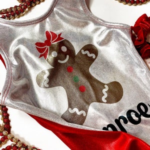 Gingerbread Gymnastics Leotard Girls Toddlers Kids Teens Dance Ballet ...