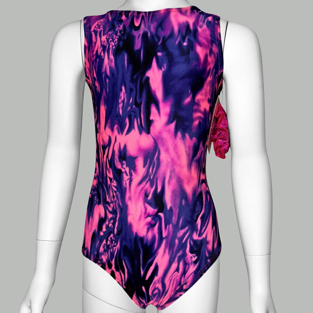 Pink Purple Magma Gymnastics Leotard With Scrunchie: Hot Lava Leotard ...