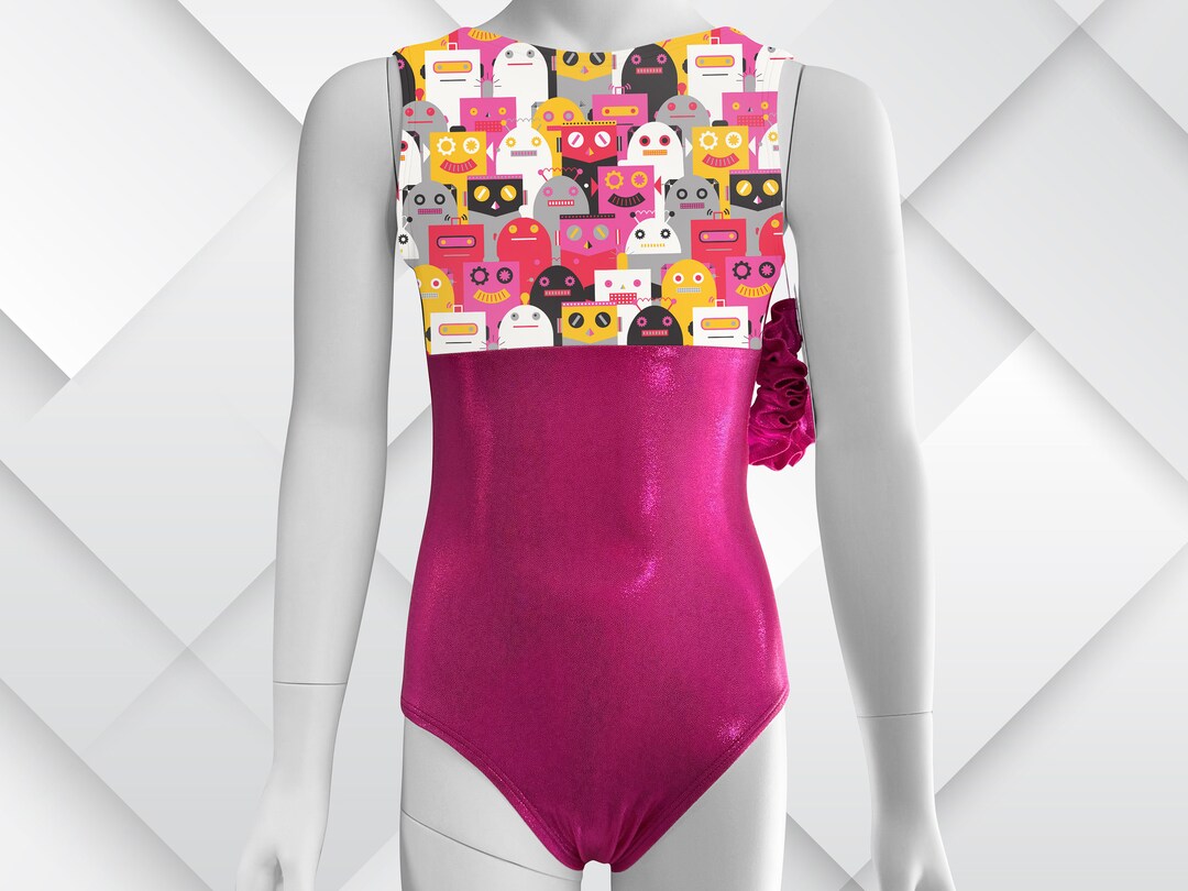 Robots Gymnastics Leotard Girls Toddlers Kids Teen Dance Ballet ...