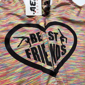 Best Friends Gymnastics Leotard Girls Toddlers Kids Teens Dance Ballet ...