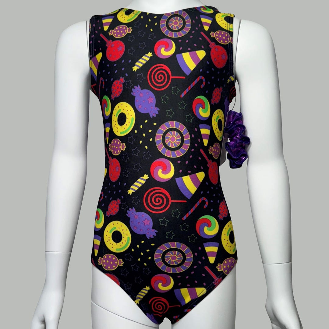 Halloween Candy Gymnastics Leotard Girls Toddlers Kids Teens Dance ...