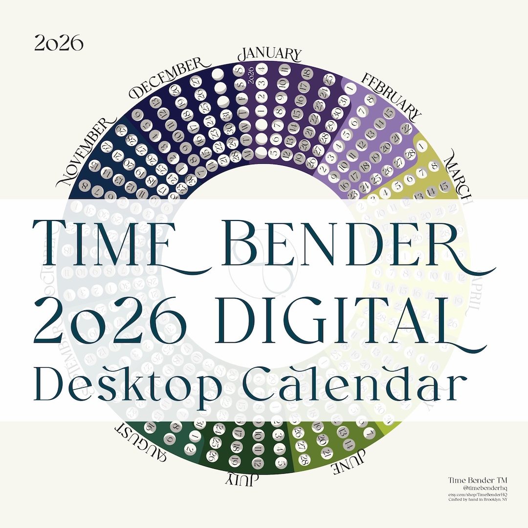 2026 DIGITAL Desktop Calendar – Aurora - Etsy