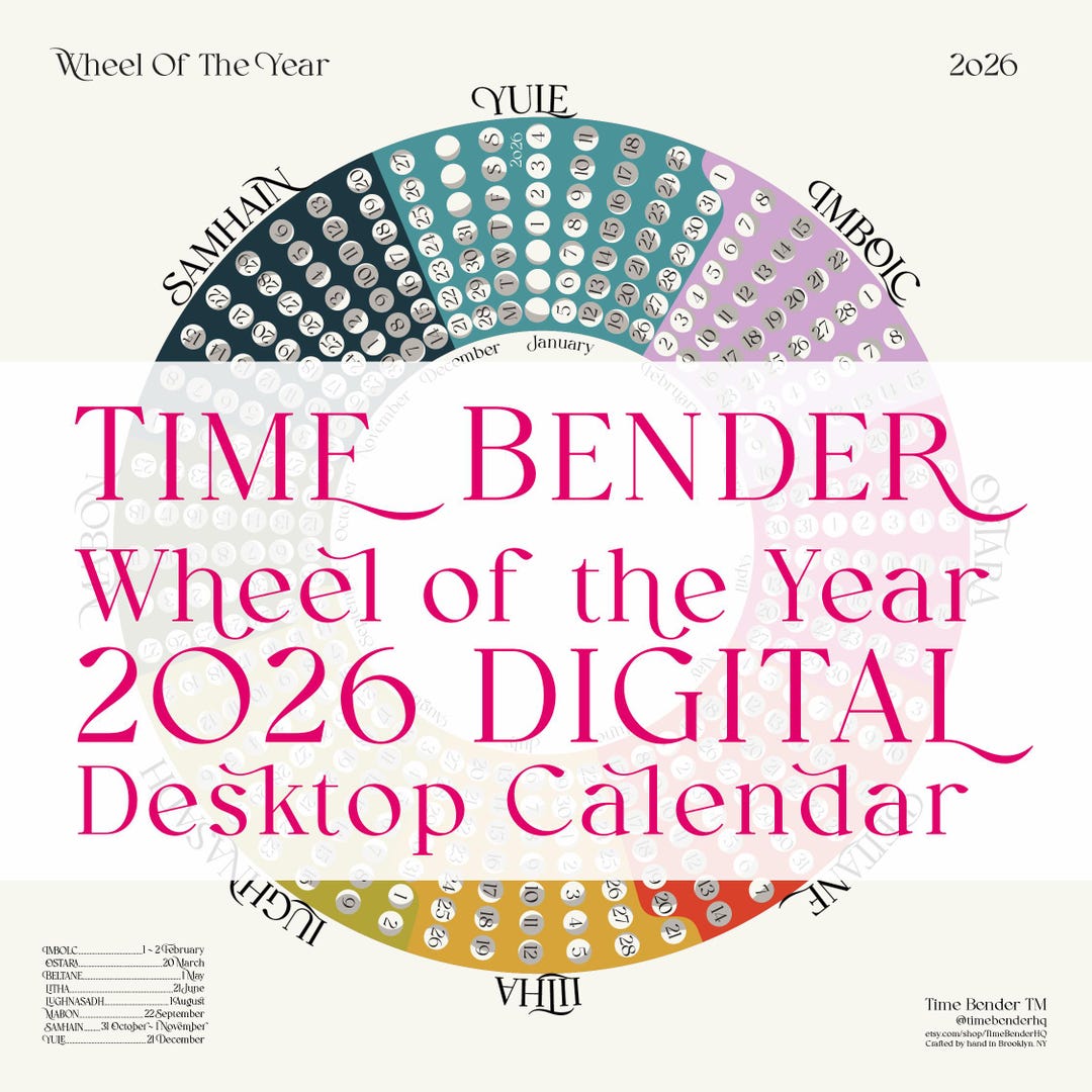2026 Wheel of the Year DIGITAL Desktop Calendar – tropica - Etsy