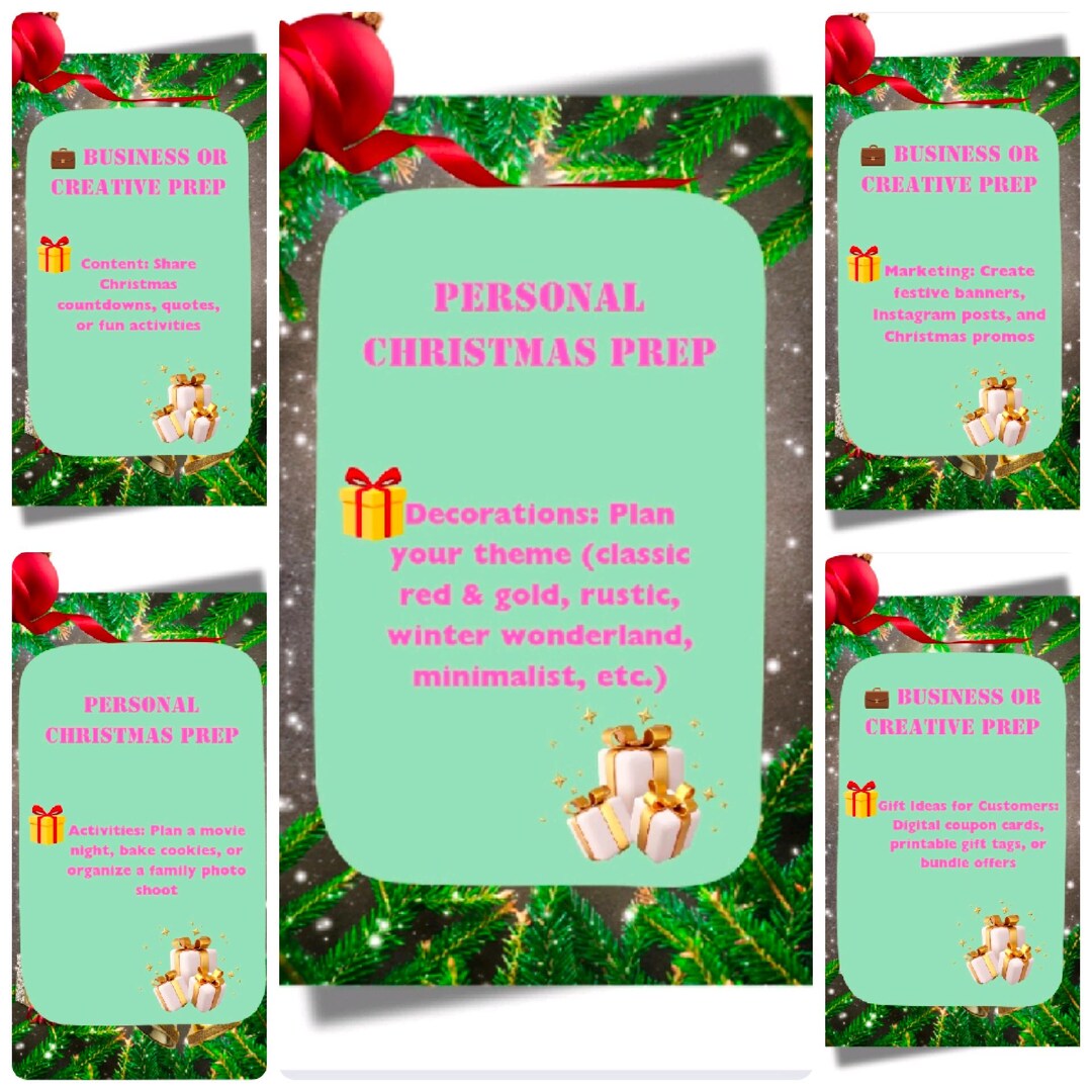 Christmas Prep Planner (digital Download) - Etsy